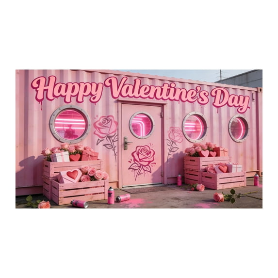 EcoNest Happy Valentines Day Garage Door Cover Hearts Happy Valentine's ...
