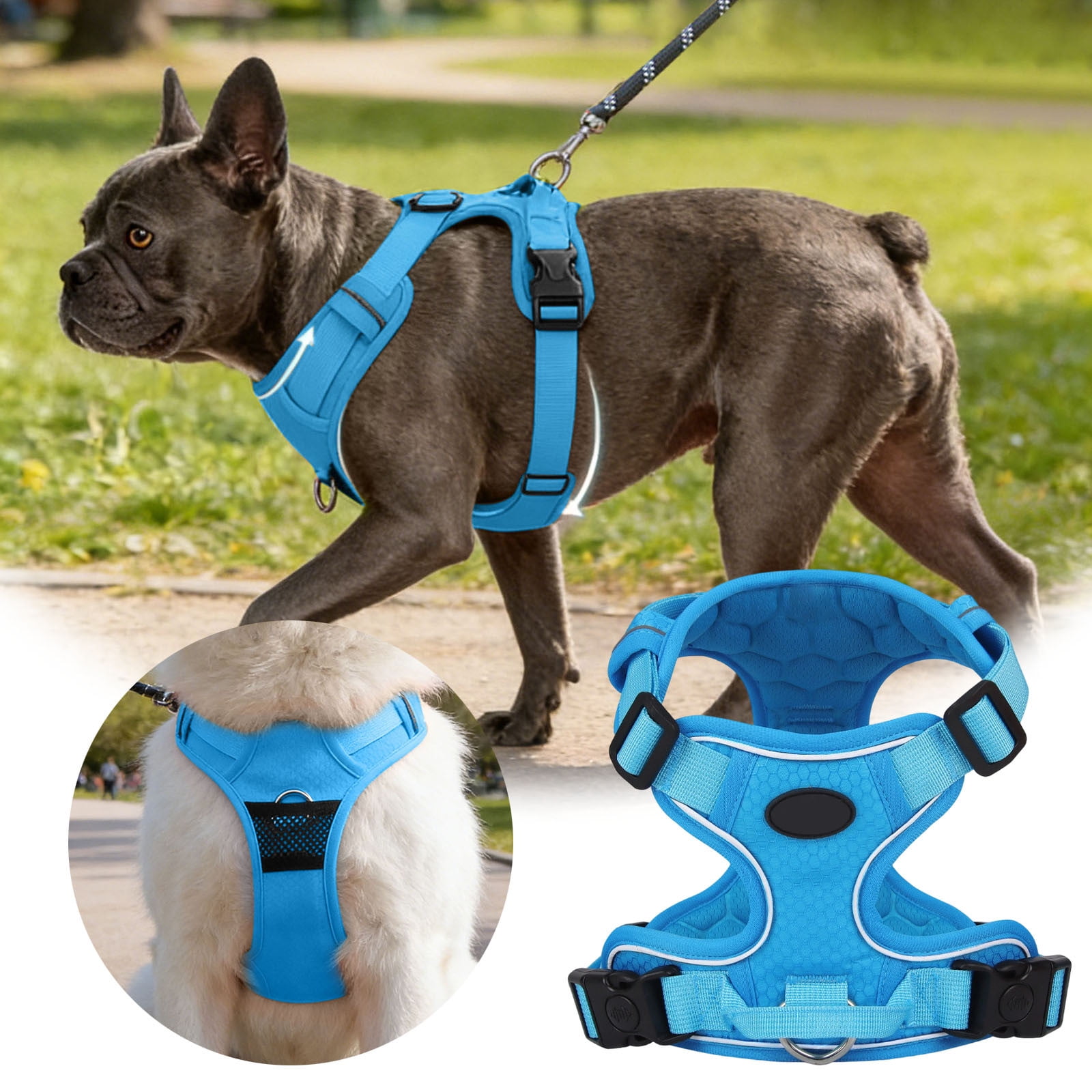 EcoNest Harness Leash Vest Harness/ Breakaway Large Harness Reflective ...
