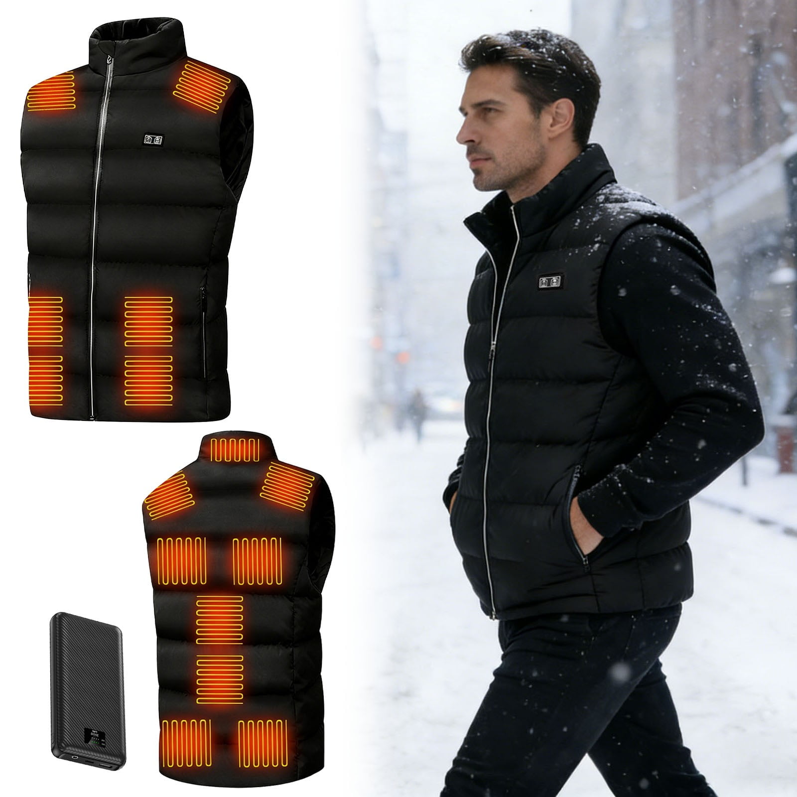 EcoNest Heated Gilet For Heated Vest With 20000mAh Battery Pack Winter ...