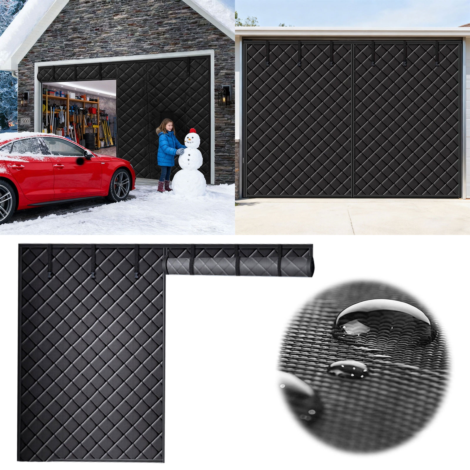 EcoNest Insulated Garage Door Curtain & Thickened Liner Door Cover ...