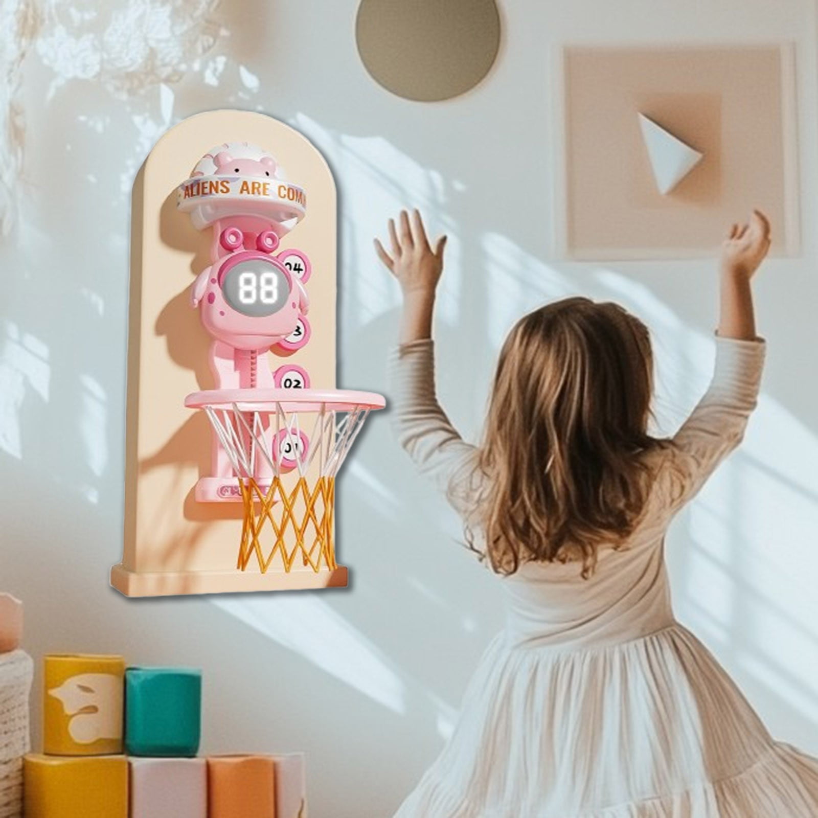 EcoNest Interactive Basketball Hoop Toy For Kids With LED Score Counter ...