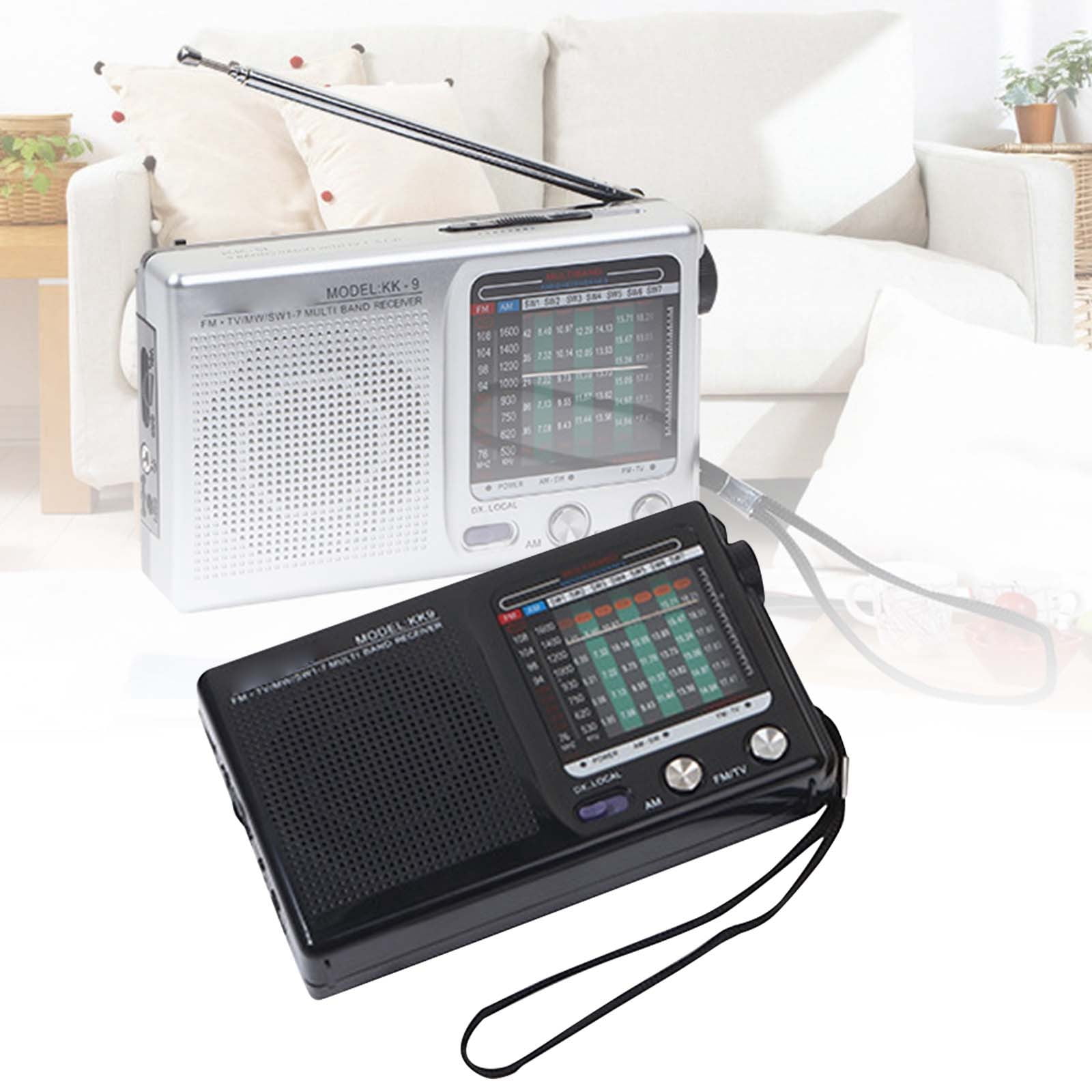 EcoNest KK9 Portable Retro AM FM Shortwave Radio Vintage Style Full ...