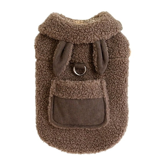 EcoNest Lined Puppy Winter Coat Sleeveless Cute Ear Pockets Windproof ...