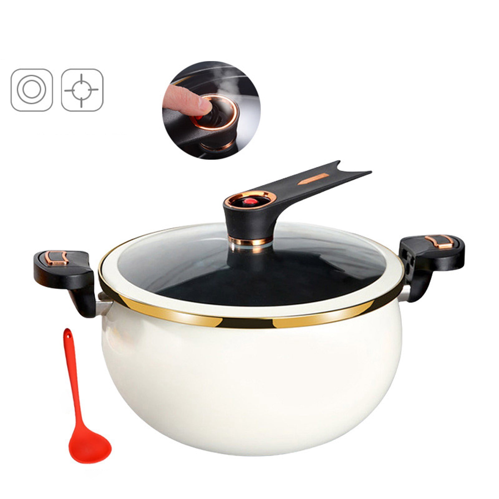 EcoNest Mini Pressure Cooker 8L Fast Heating Pressure Pot With Lock ...