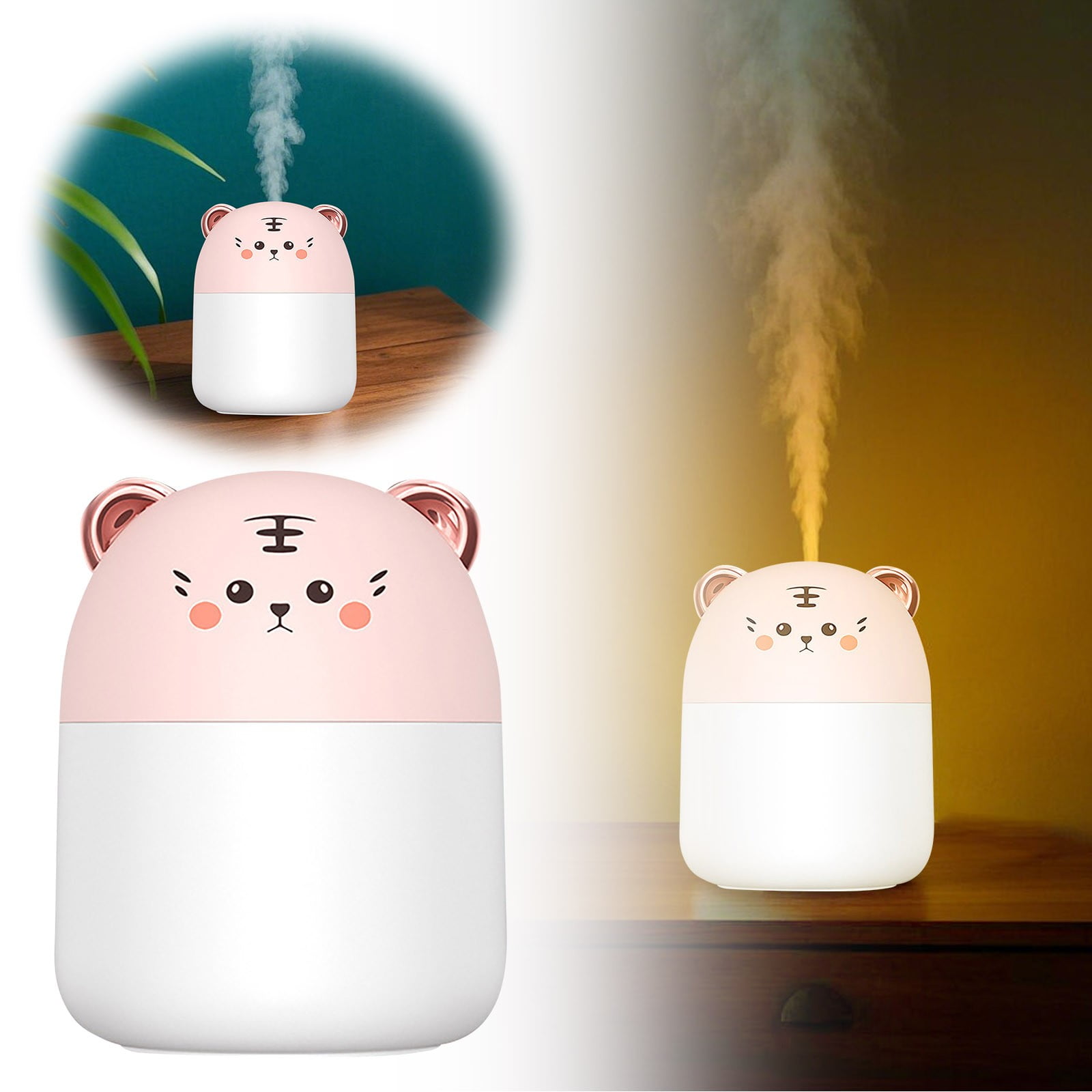 EcoNest Mini Tiger Humidifier 250ml Capacity USB Home And Desktop ...