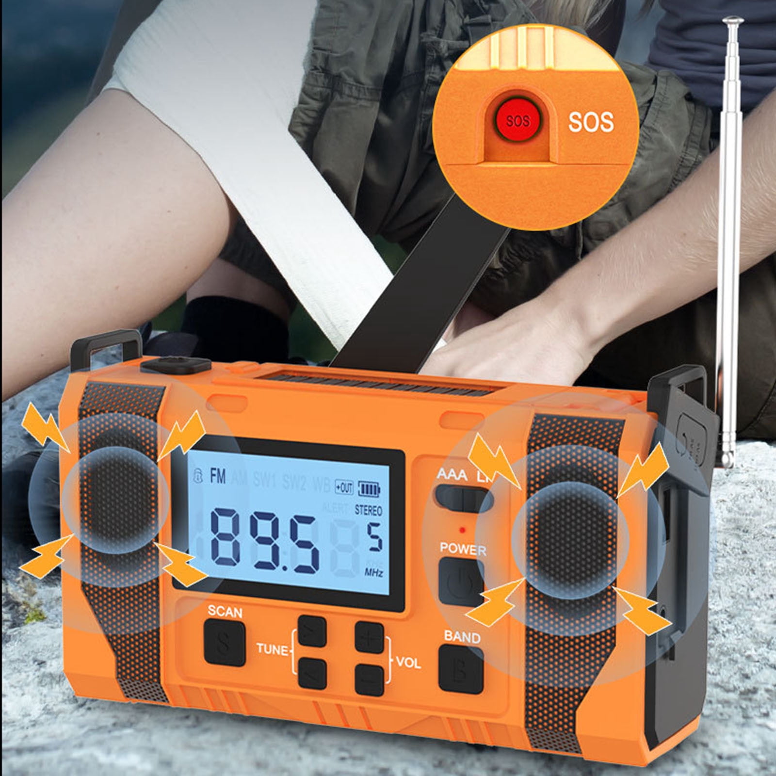 EcoNest Multifunctional Solar & Hand Crank Emergency Radio With ...