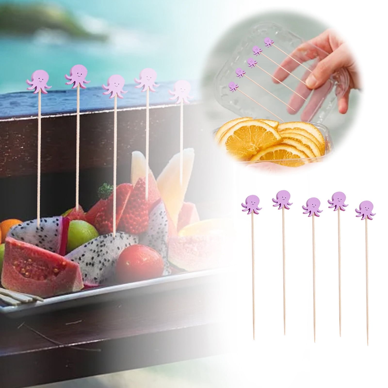 EcoNest New Chinese New Year Toothpick 100PCS Year Fruit Toothpicks ...