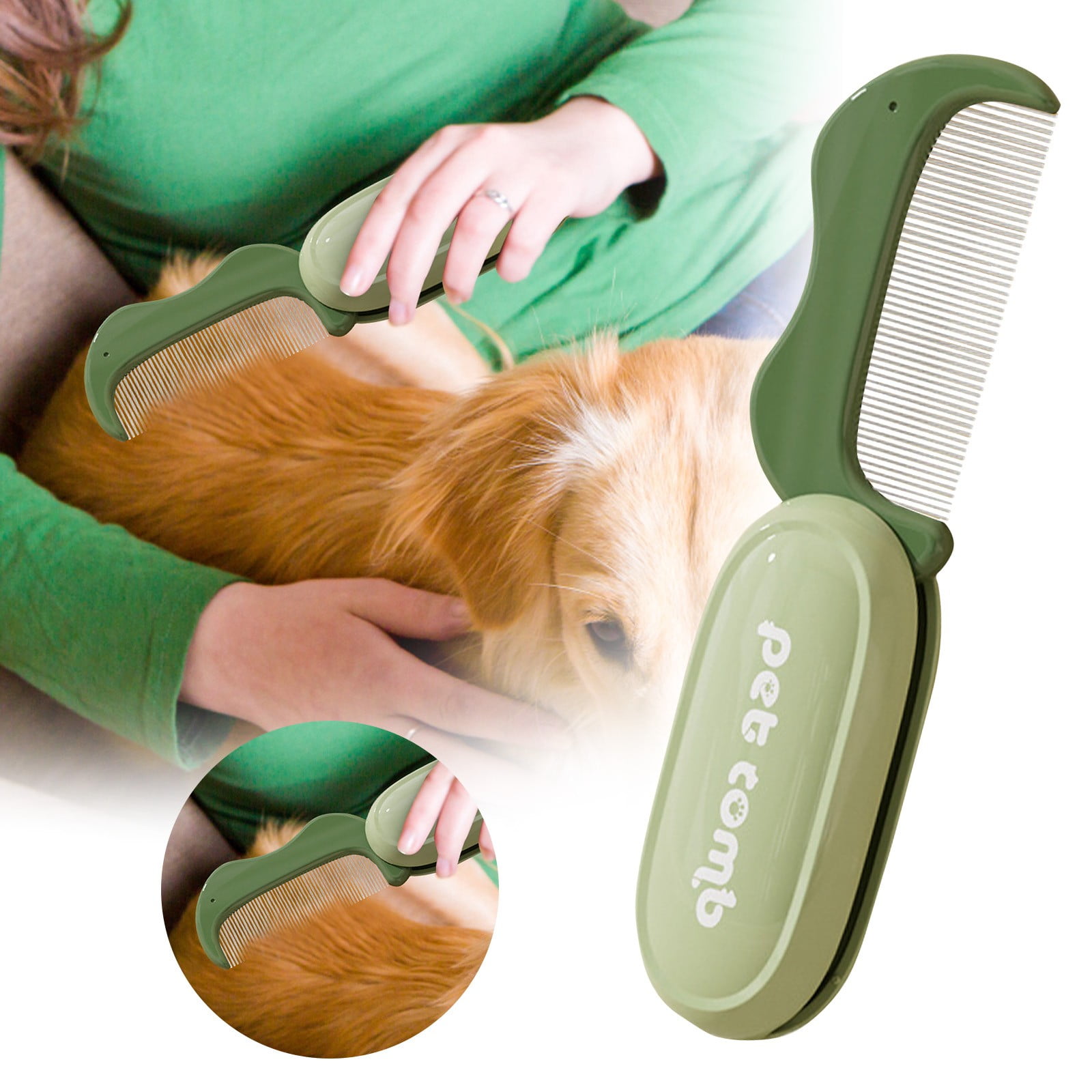 EcoNest Pet Grooming Brush For Dogs And Cats Gentle Deshedding Tool ...