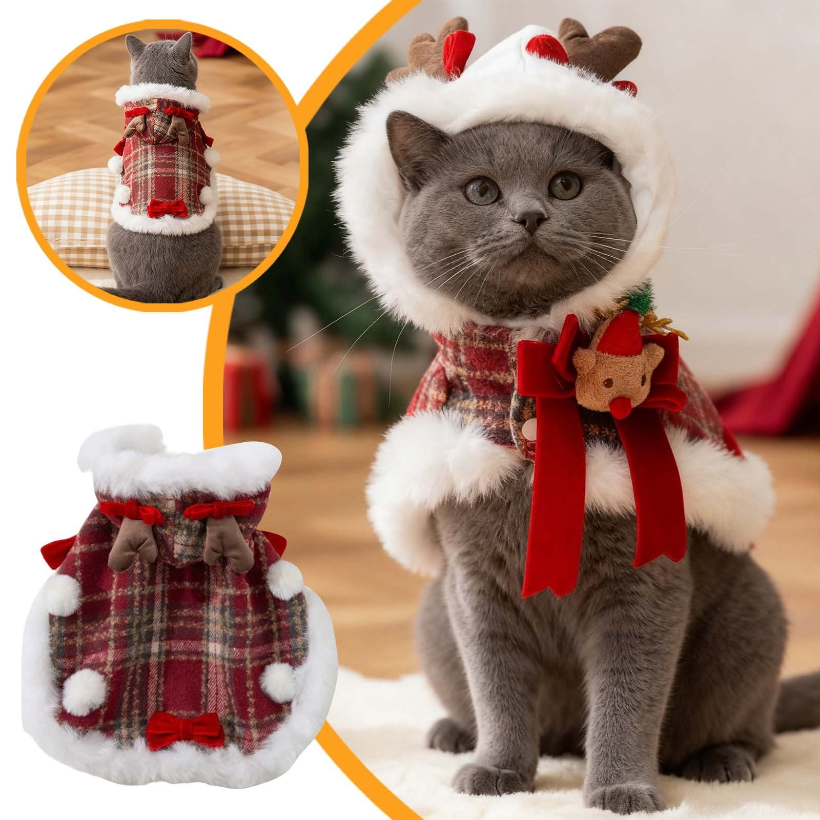 EcoNest Plaid Two Legged Cape Autumn And Winter Style For Small And ...