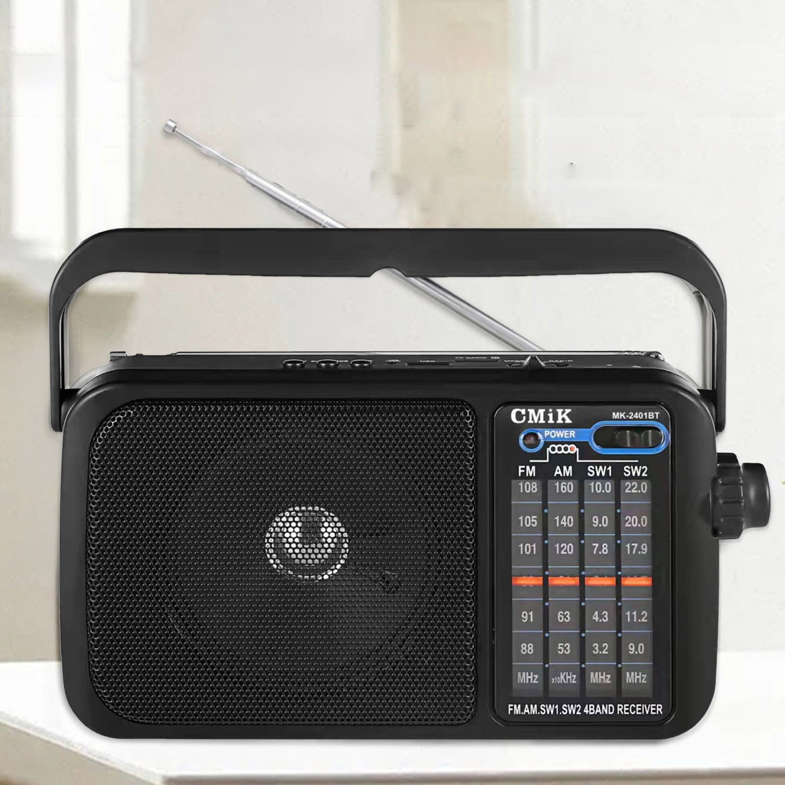 EcoNest Portable AM/FM Radio With Speakers Compact Battery Powered ...
