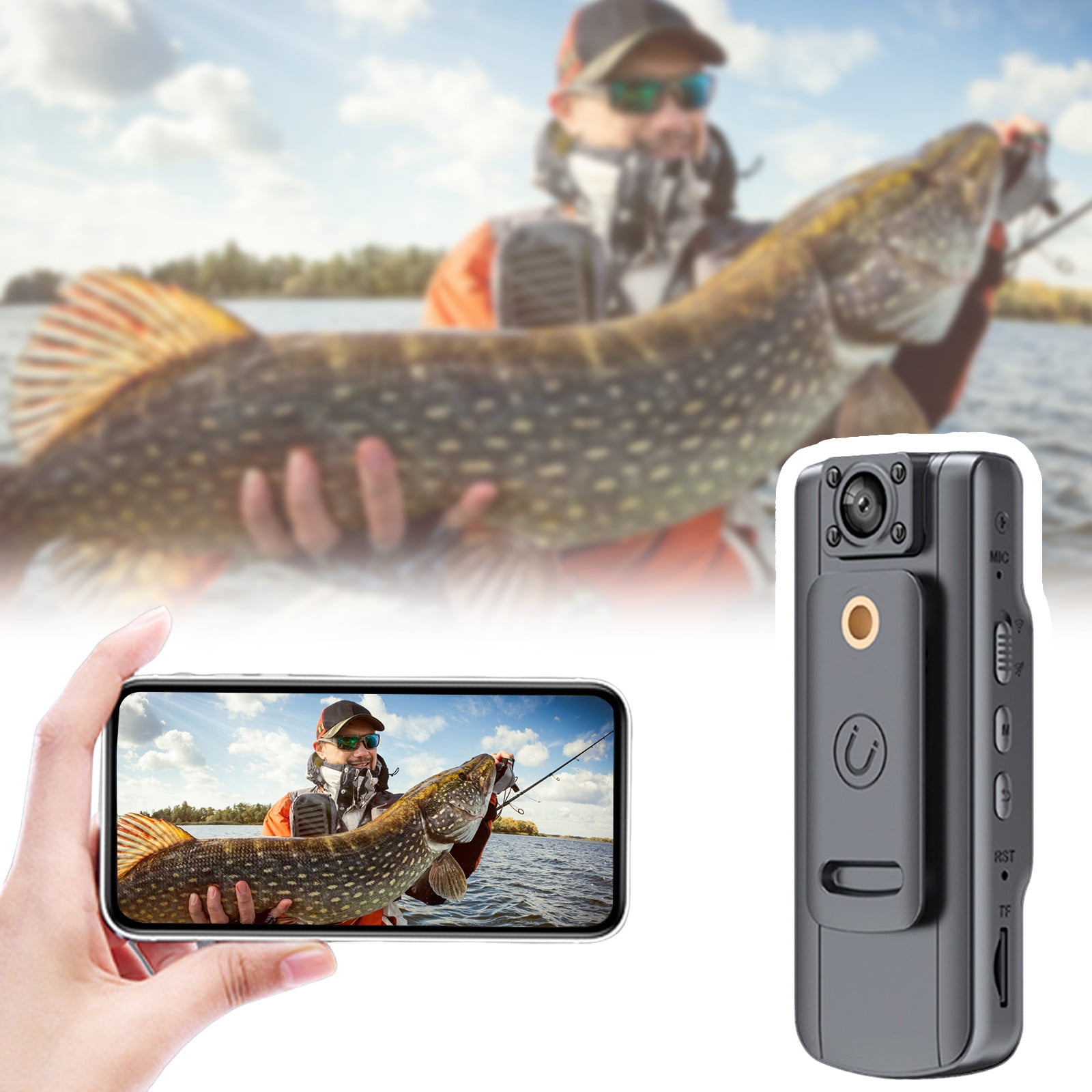 EcoNest Portable Action Camera 1080p Mini Wearable Action Camera Night ...