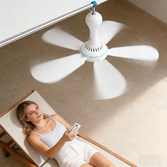 EcoNest Portable Ceiling Fan With Remote USB Powered Hanging Fan With ...