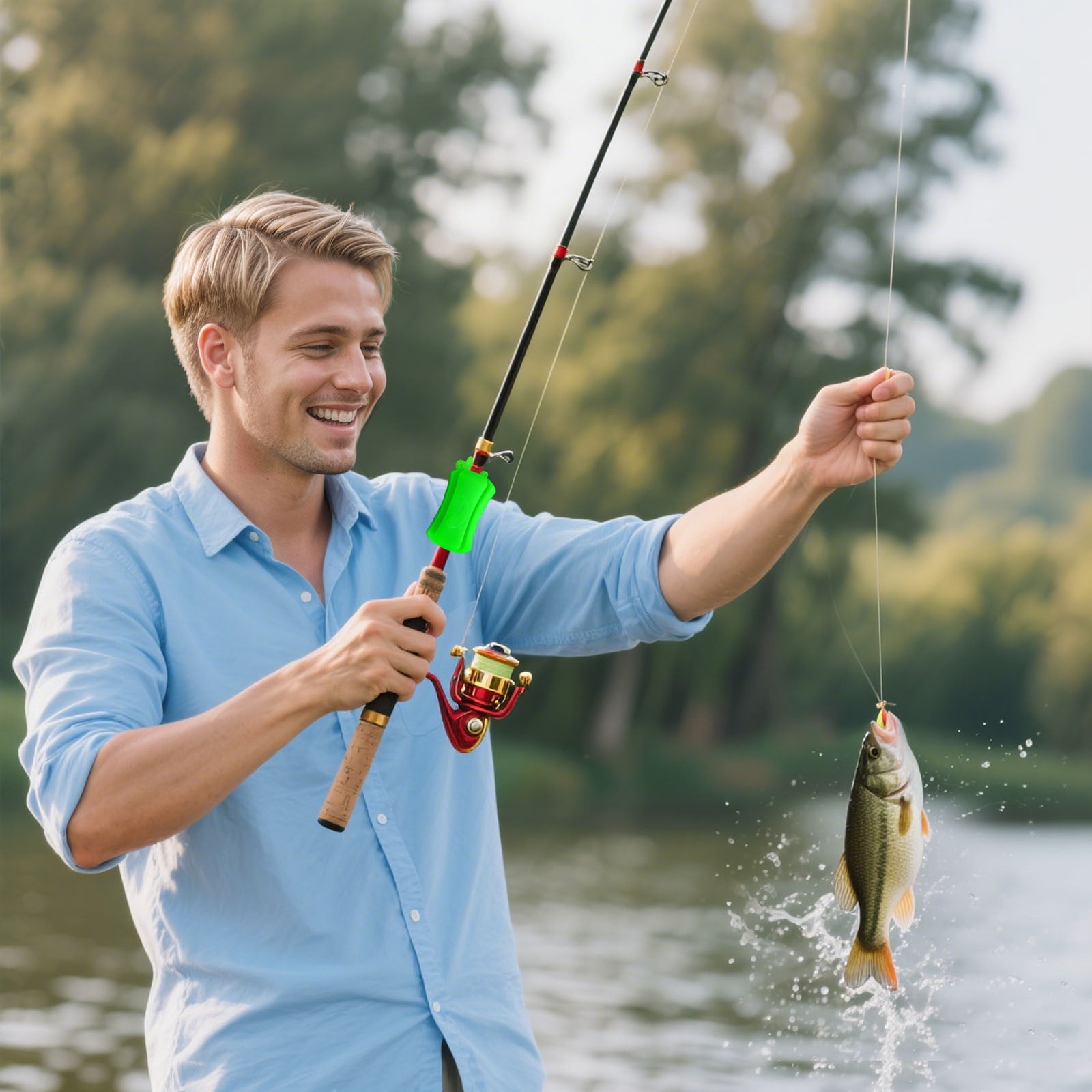 EcoNest Portable Fishing Rod Fixing Rod Clamp Function Elastic Fishing ...