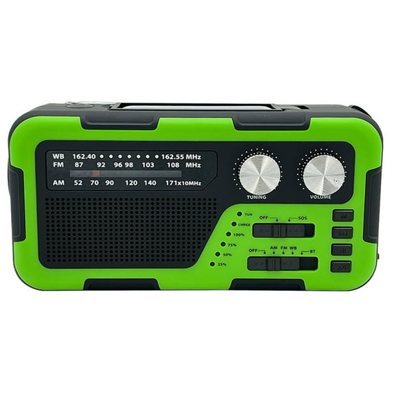 EcoNest Portable Hand Crank Solar Radio Speaker AM/FM/NOAA Weather ...