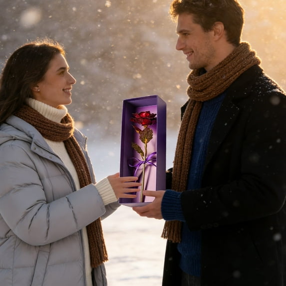 EcoNest Preserved Rose Eternal Floral Arrangement For Valentines Day ...