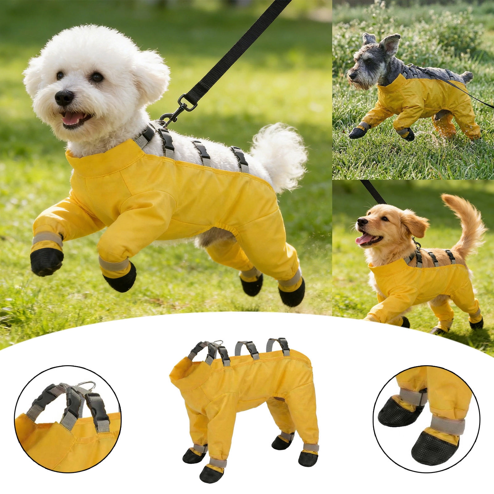 EcoNest Rain Boots With Suspenders Adjustable Proof Leggings & Dirt ...