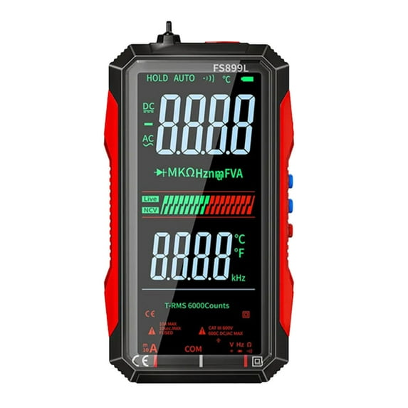 EcoNest Rechargeable Large Screen Counts Smart Digital Multimeter Auto ...