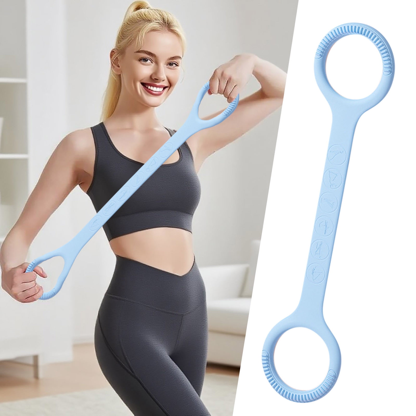 EcoNest Resistance Band 15 LB Silicone Exercise Band With Handles ...
