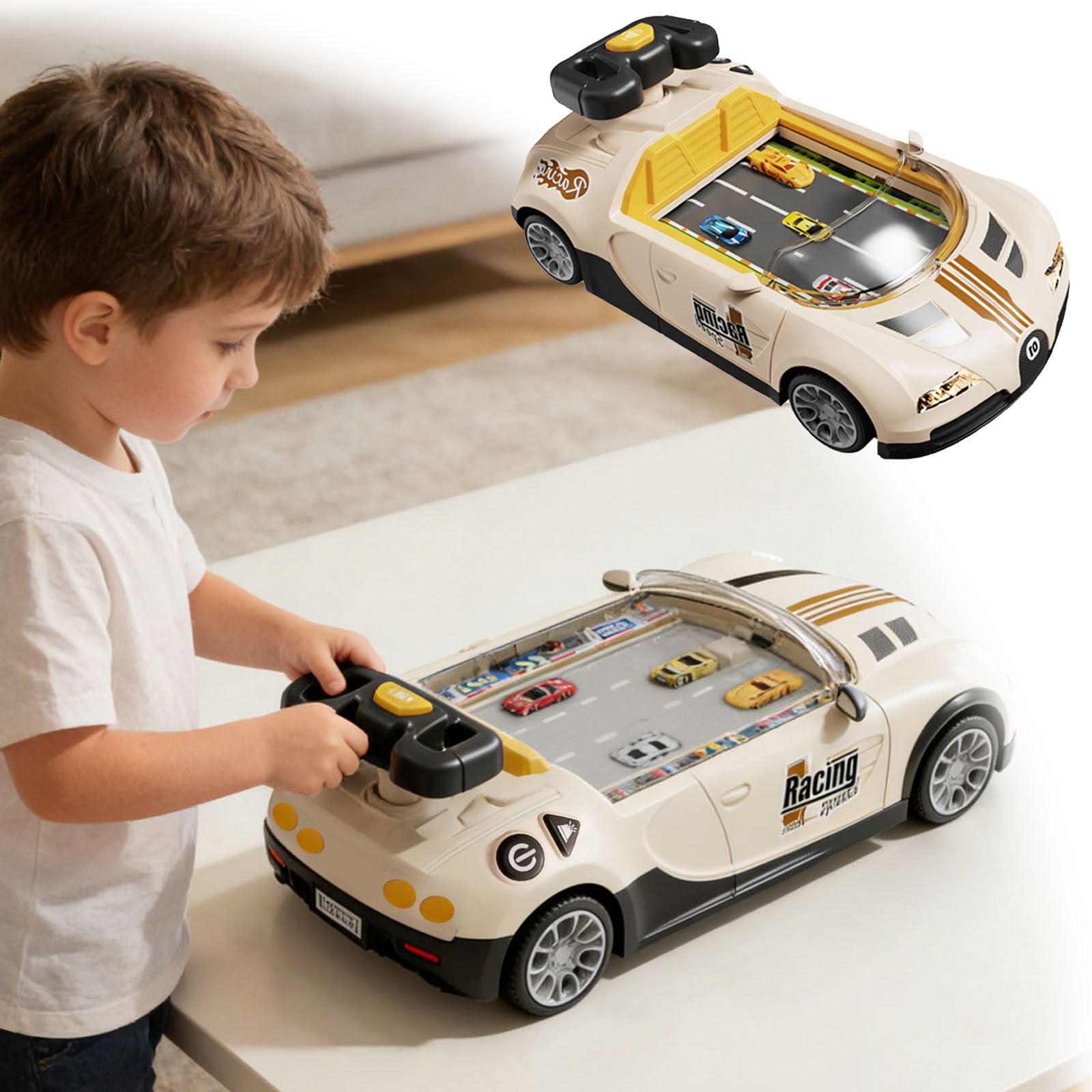 EcoNest " Shaped Racing Track For Kids Battery Powered (4 AA Batteries ...