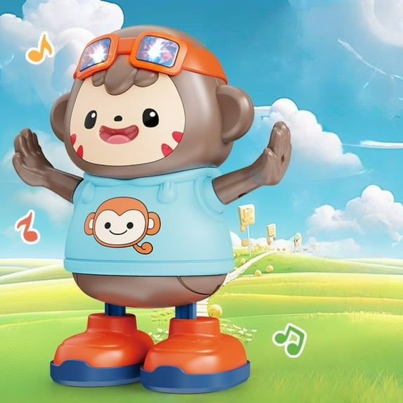 EcoNest Singing And Dancing Monkey Robot Children's Light Up Musical ...