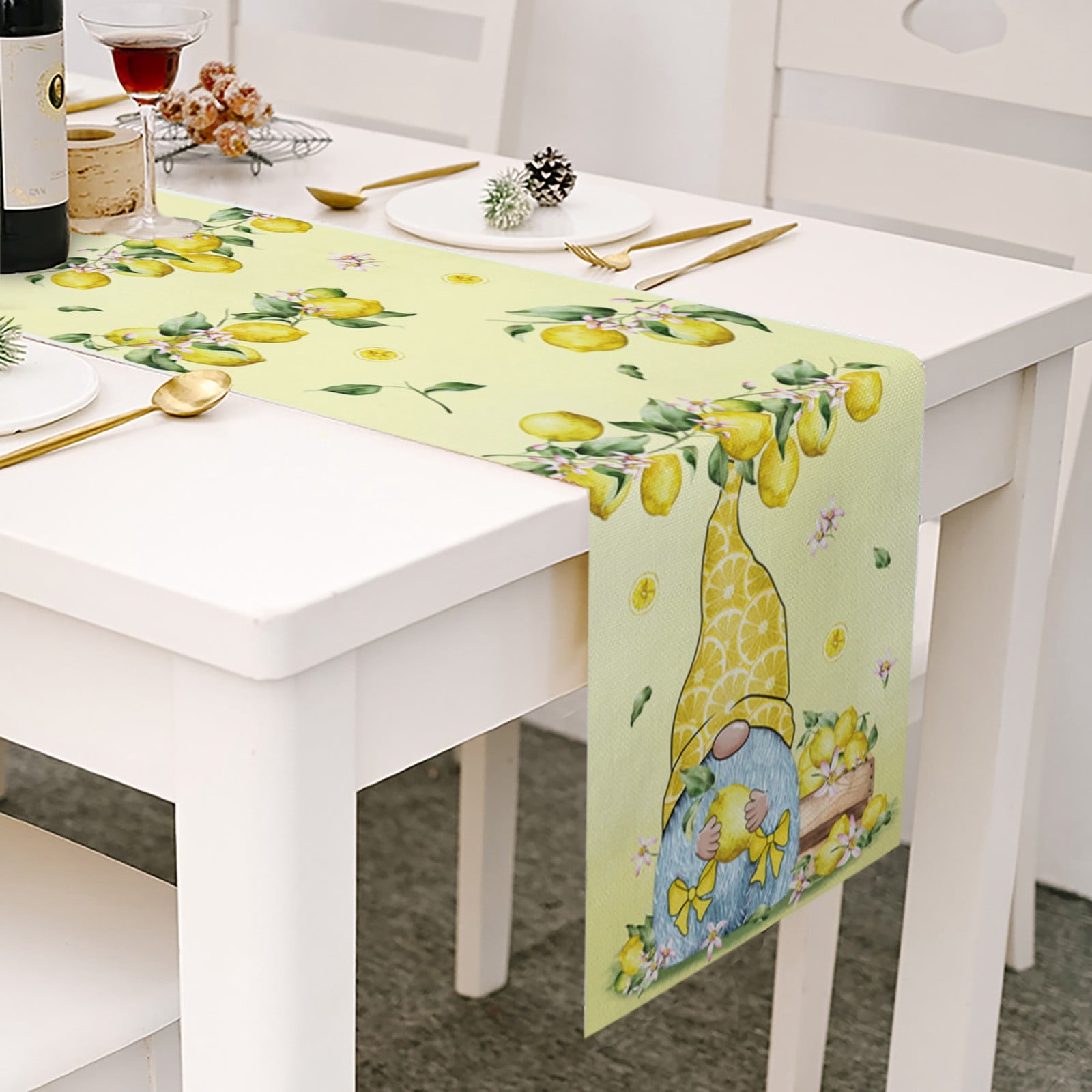 EcoNest Small Fresh Table Flag Spring And Summer Flower Linen Print ...