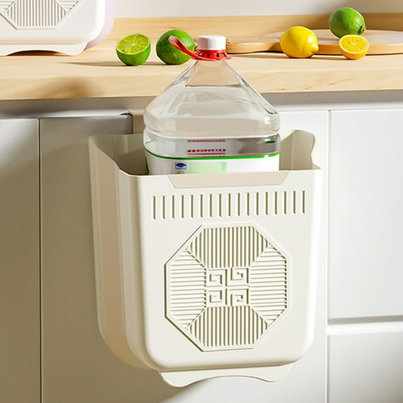 EcoNest Small Kitchen Trash Can Foldable Trash Can Wall Mounted Food ...
