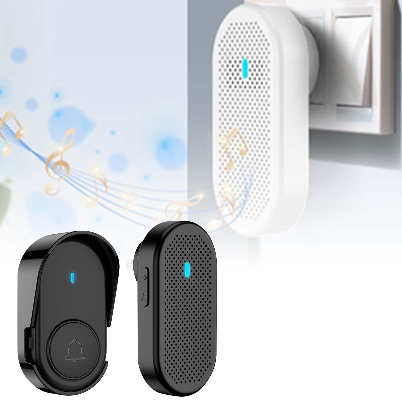 EcoNest Smart Home Wireless Doorbell With Long Range Interference ...