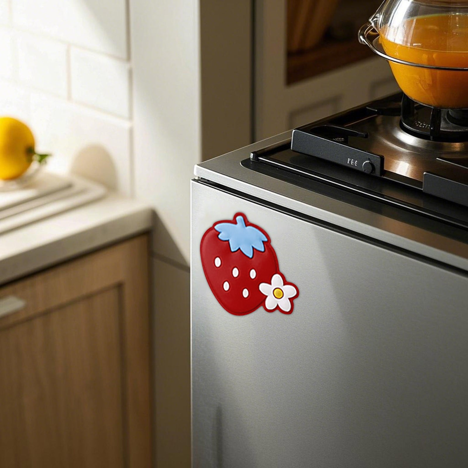 EcoNest Soft Refrigerator With Cartoon Fruit Stickers Cartoon Fruit ...