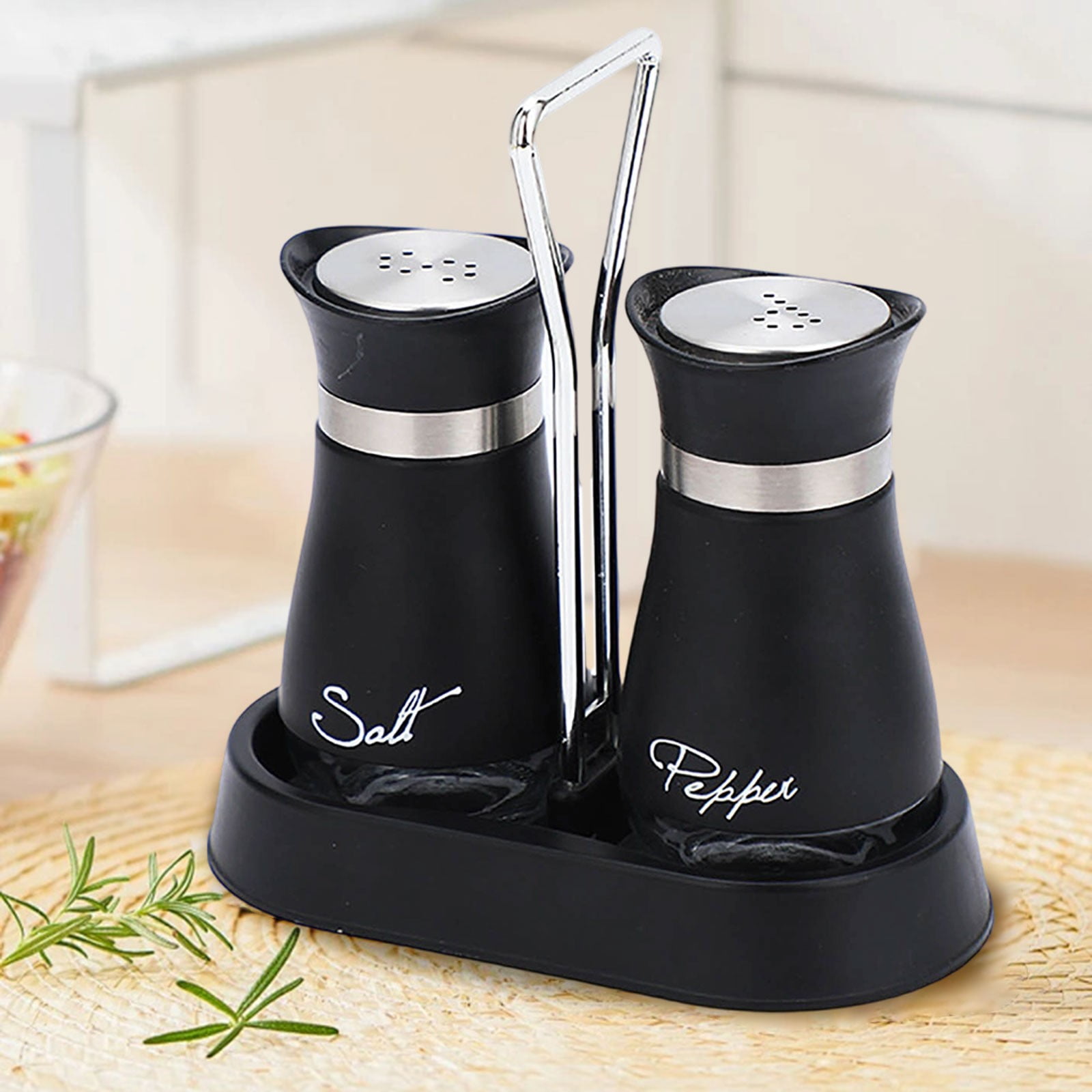 EcoNest Stainless Steel Condiment Dispenser Set Kitchen Bottles With ...