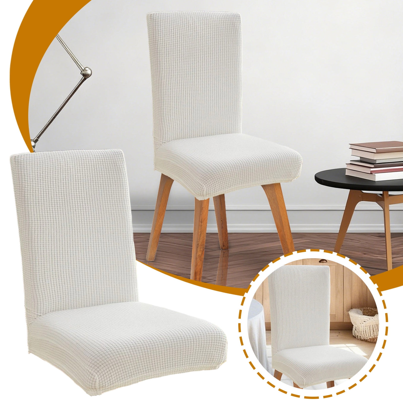 EcoNest Stretch Spandex Slipcover With Textured Grid Pattern Modern ...