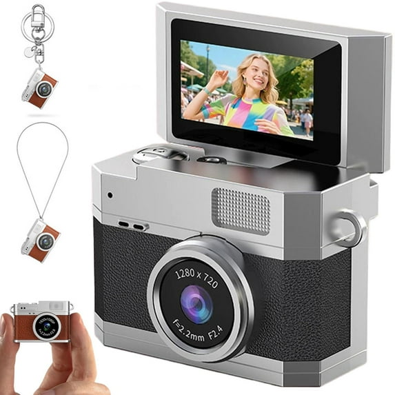 EcoNest Thumb Sized Flip Screen Mini Digital Retro CCD High Definition ...