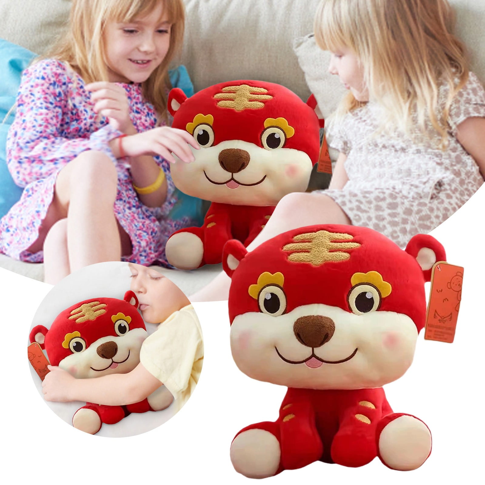 EcoNest Tiger Stuffed Animal Zoo Toy Soft Cuddly Doll For Kids Boys ...