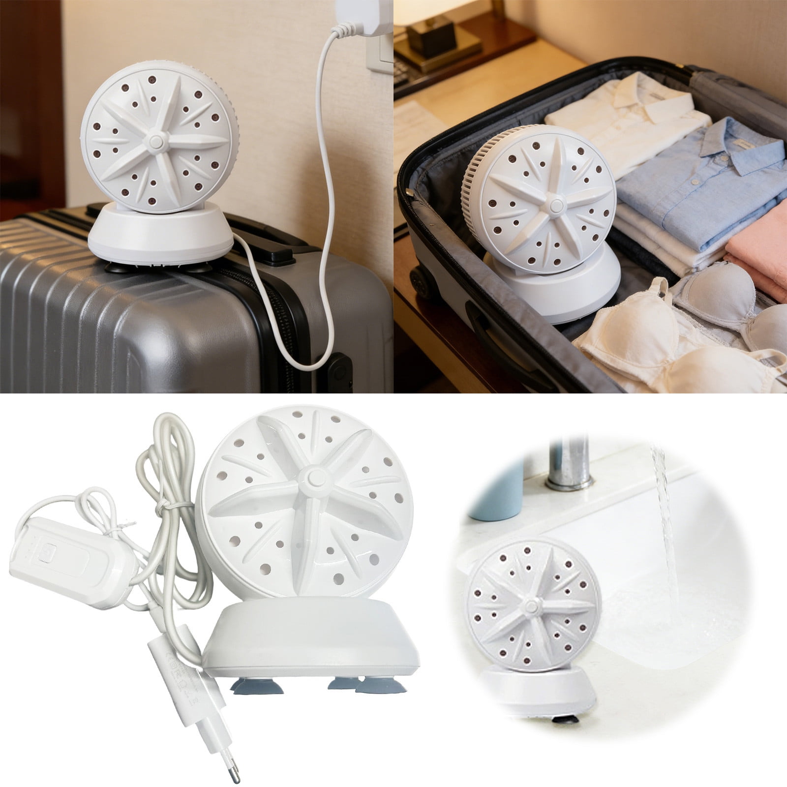 EcoNest Turbine Mini Washing Machine Portable Rotating Laundry For ...