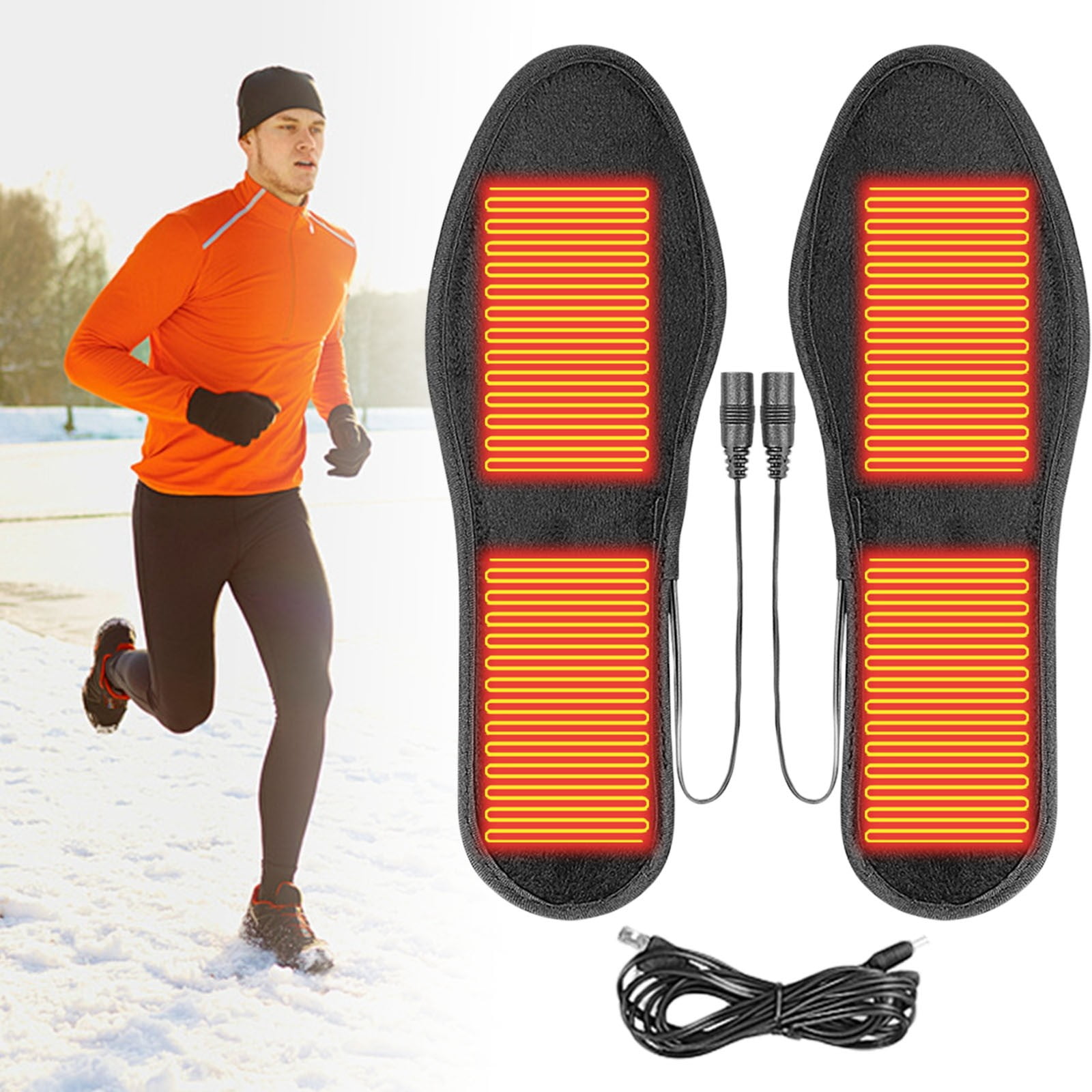 EcoNest USB Heated Insoles Gender Neutral Crystal Velvet Inner Heaters ...