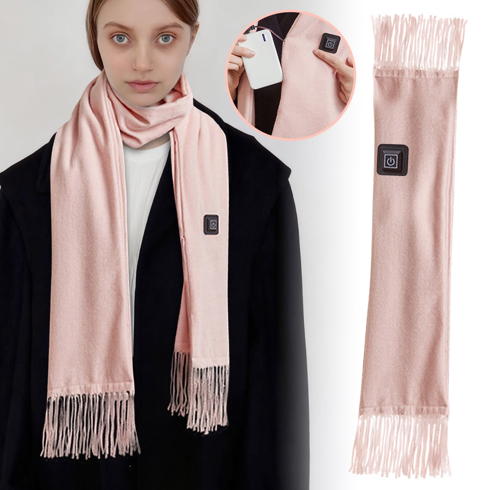 EcoNest USB Rechargeable Wearable Heating Scarf For Winter Neck Warmer ...