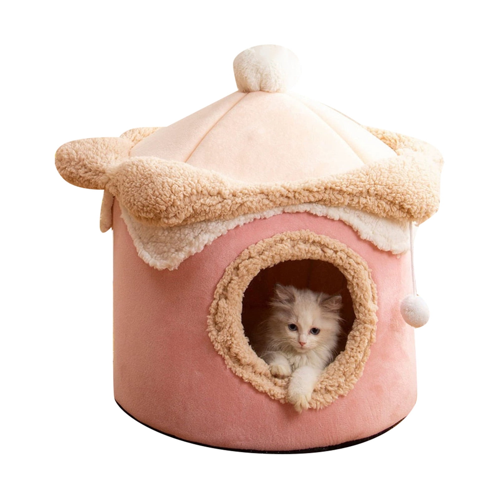 EcoNest Warm Cute Ice Design Cozy Winter Cat Bed For Indoor Cats And ...