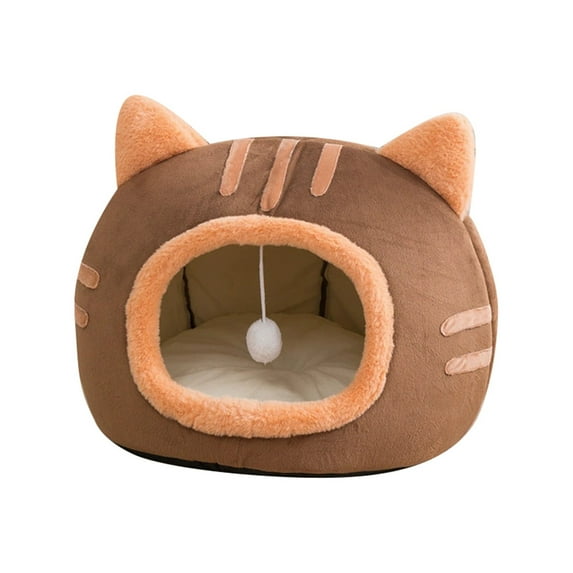 EcoNest Winter Warm Cat Semi Enclosed Bed For Indoor Cats And Small ...