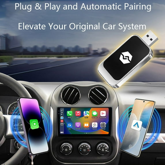 EcoNest Wireless Carplay Adapter For Phone Wired To Wireless CarPlay ...