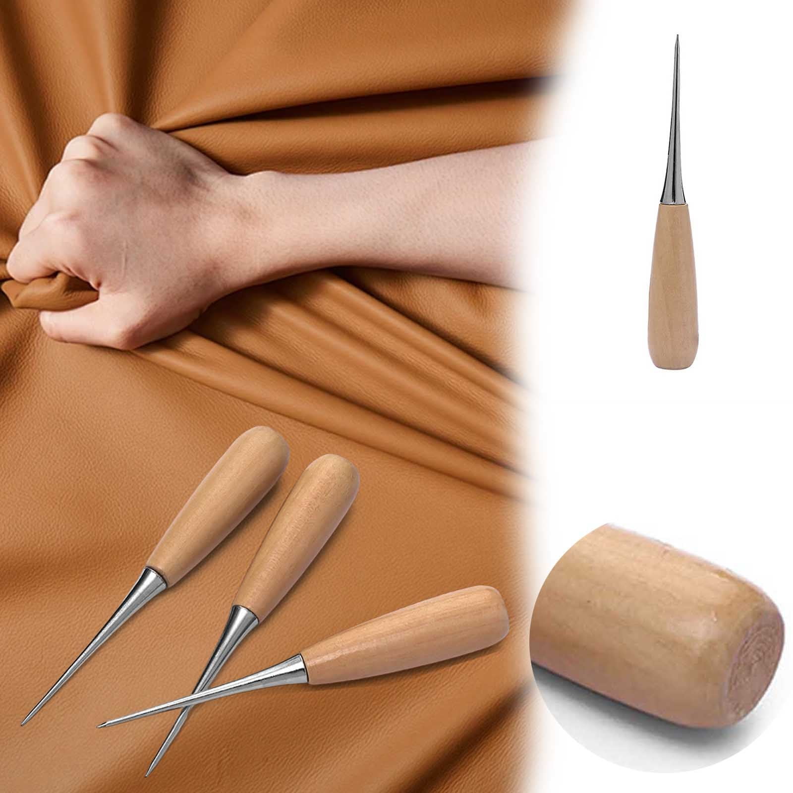 EcoNest Wood Tone Leather Punch Tool Awl 1000 Hole Positioner - Walmart.com