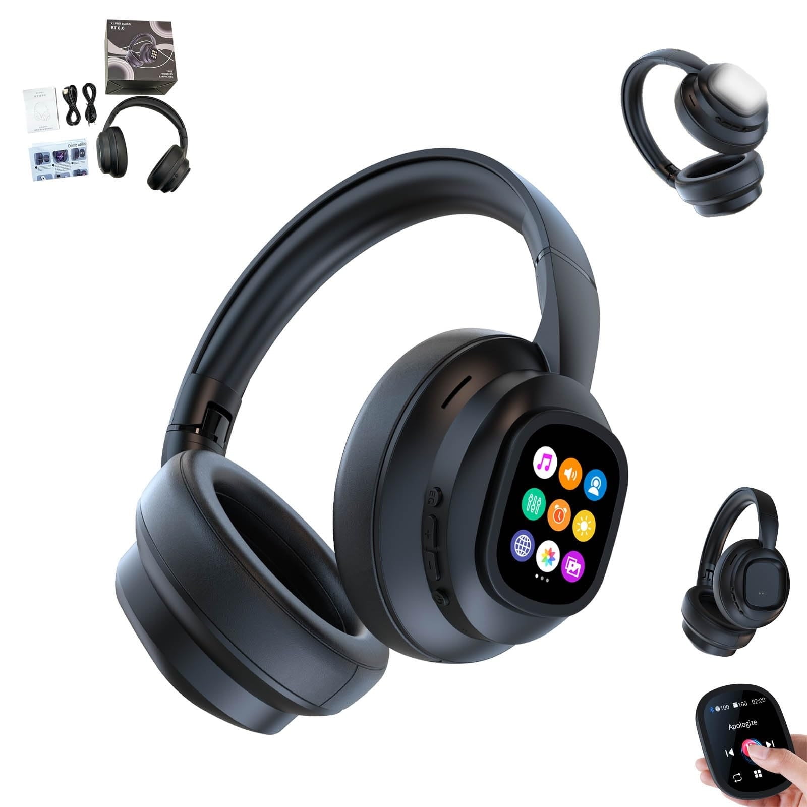 EcoNest X1 PRO AI Translation Wireless Headphones With Movable LCD ...