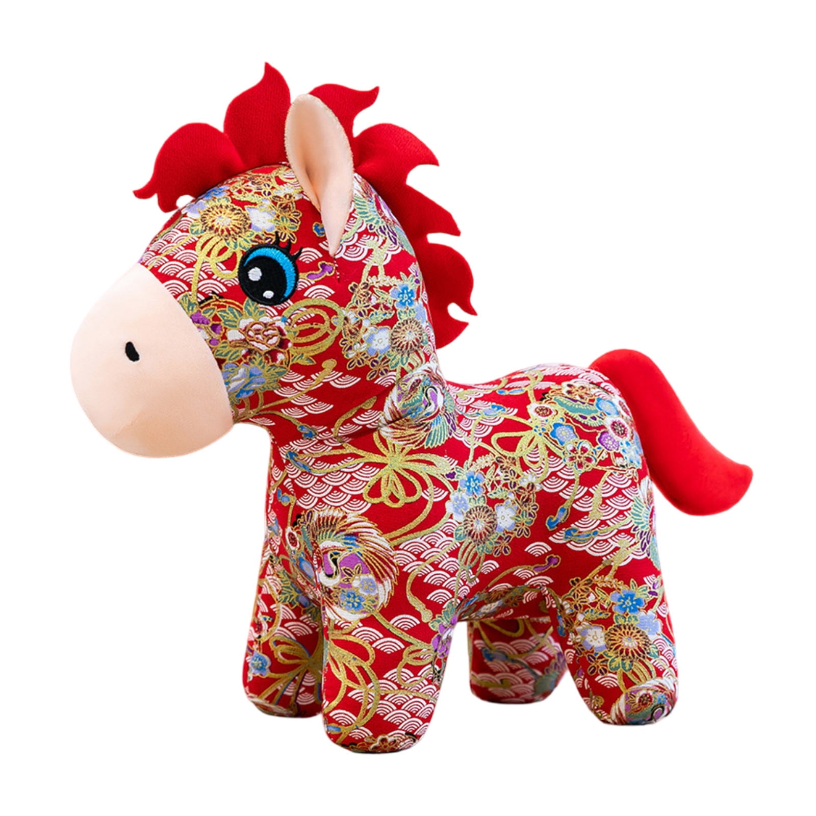 EcoNest Year Horse Year Of Red Pattern Stuffed Animal Festive For Kids ...