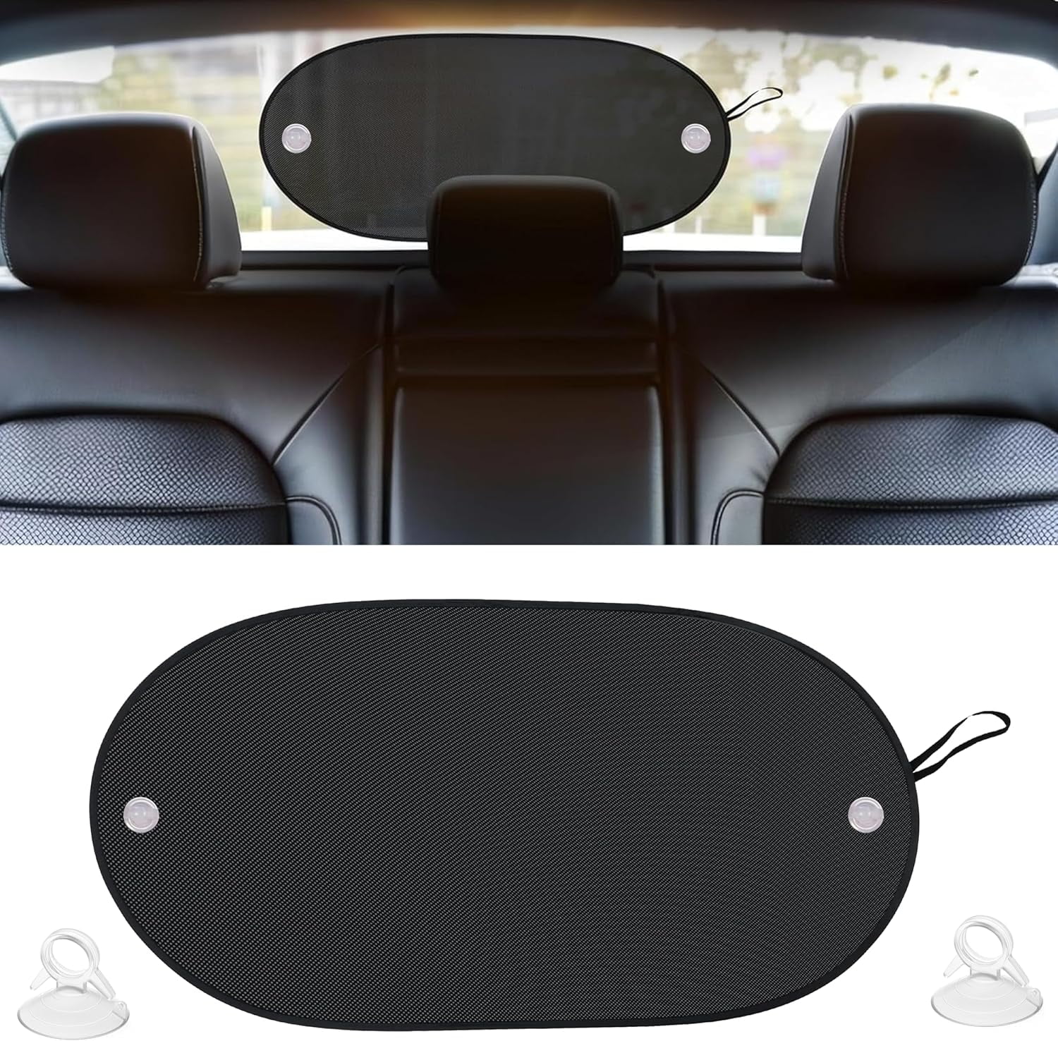EcoNour Universal Vehicle Sun Shade for Back Car Window | Auto Suction ...