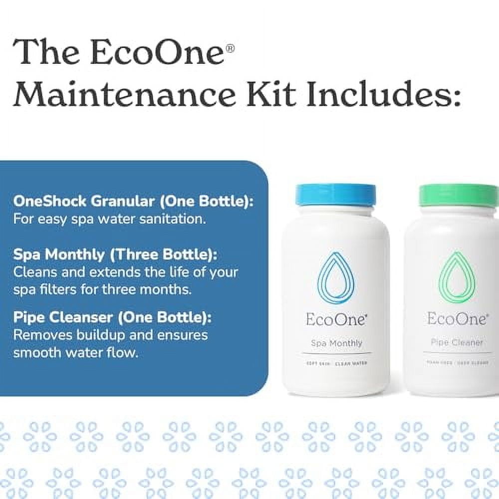 EcoOne | Hot Tub Chemical Maintenance & Supply Kit | Spa Shock, Conditioner & Purification Kit ...