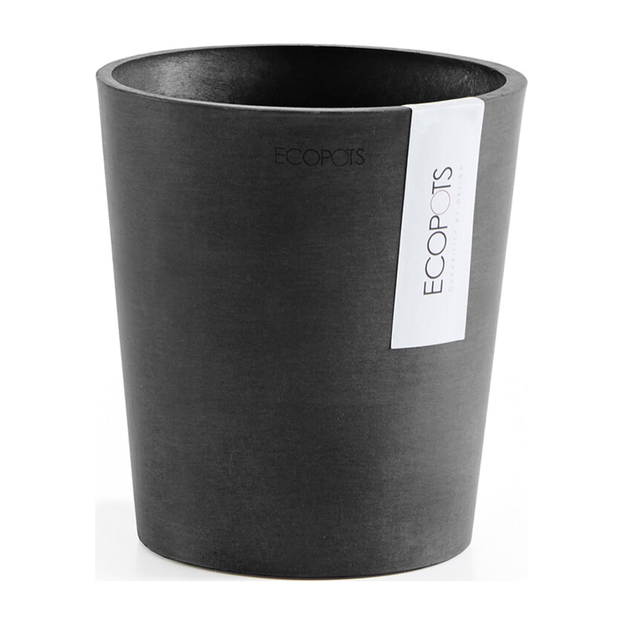 EcoPots Morinda Durable Indoor/Outdoor Modern Round Recycled Plastic ...