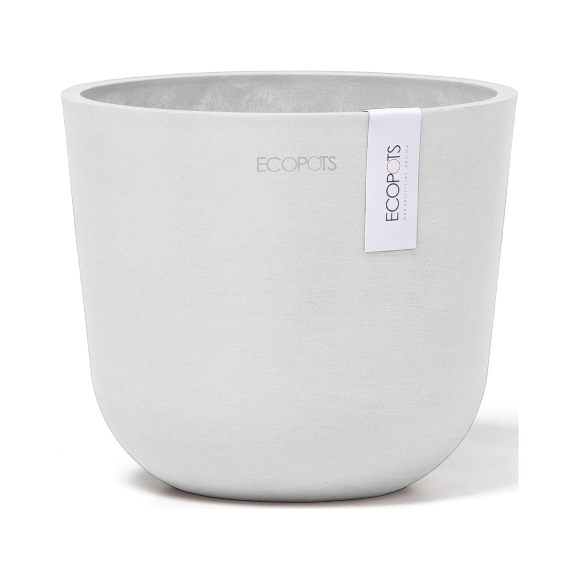 Ecopots Oslo Mini Durable Modern Round Indoor/Outdoor Recycled Based ...