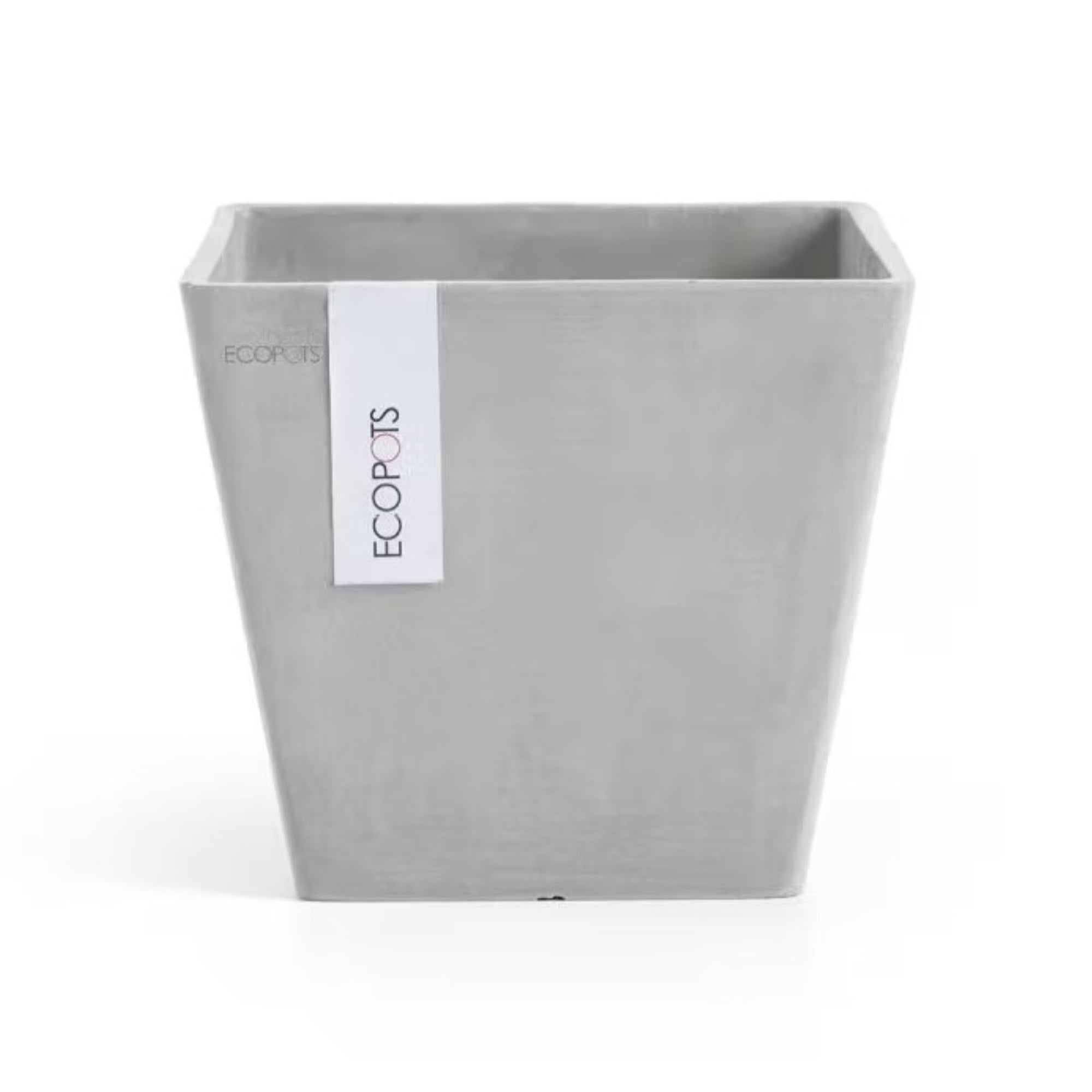 EcoPots Rotterdam 8" Indoor/Outdoor Durable Modern Recycled Plastic ...