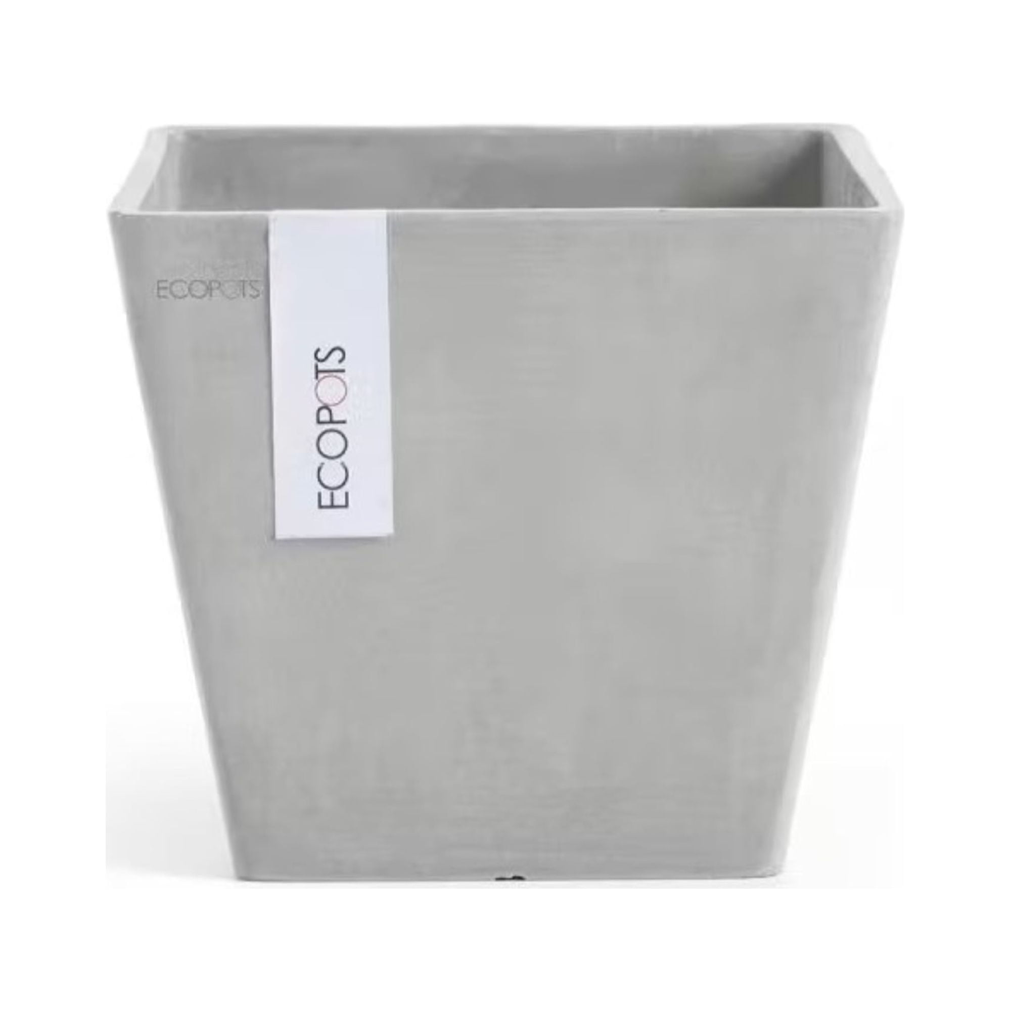 EcoPots Rotterdam 8" Indoor/Outdoor Durable Modern Recycled Plastic ...