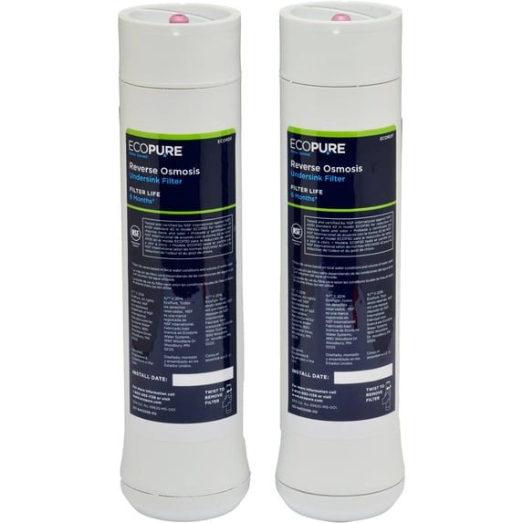 EcoPure ECOROF Carbon Filtration Under Sink Replacement Water Filter ...