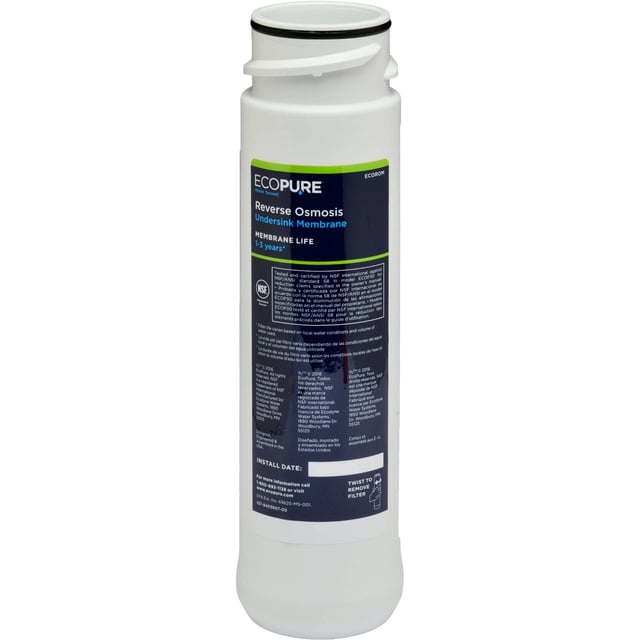 EcoPure ECOROM Reverse Osmosis Under Sink Replacement Water Membrane ...