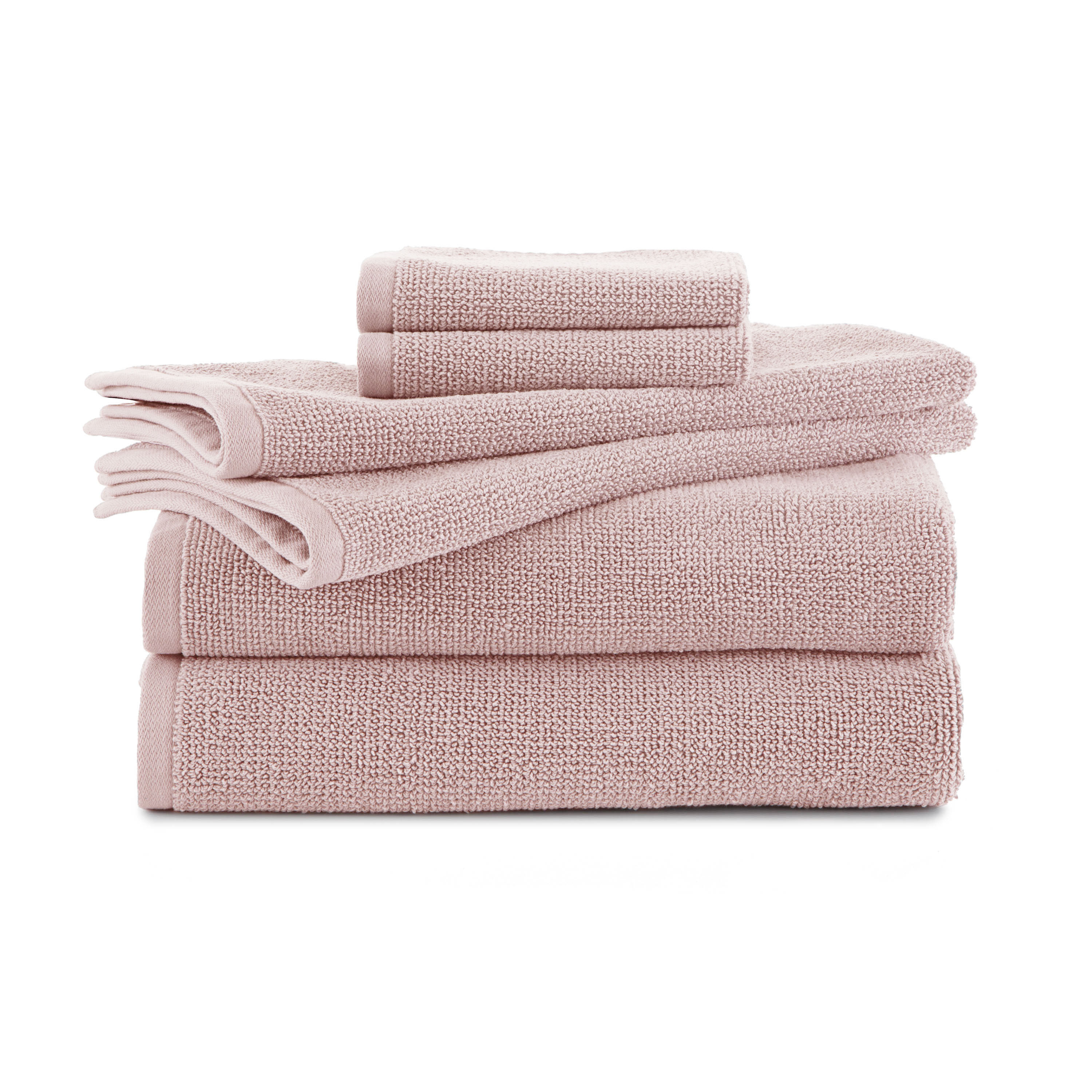 EcoPure® Serene 6 Piece Pearl Pink Towel Set - Walmart.com